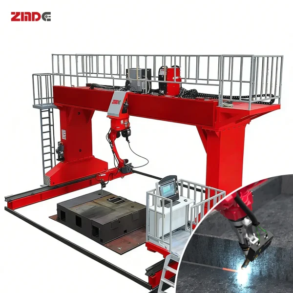 ZMDE 8-Axis CNC PEB Structure Steel Gantry Type Welding Robot Station ...